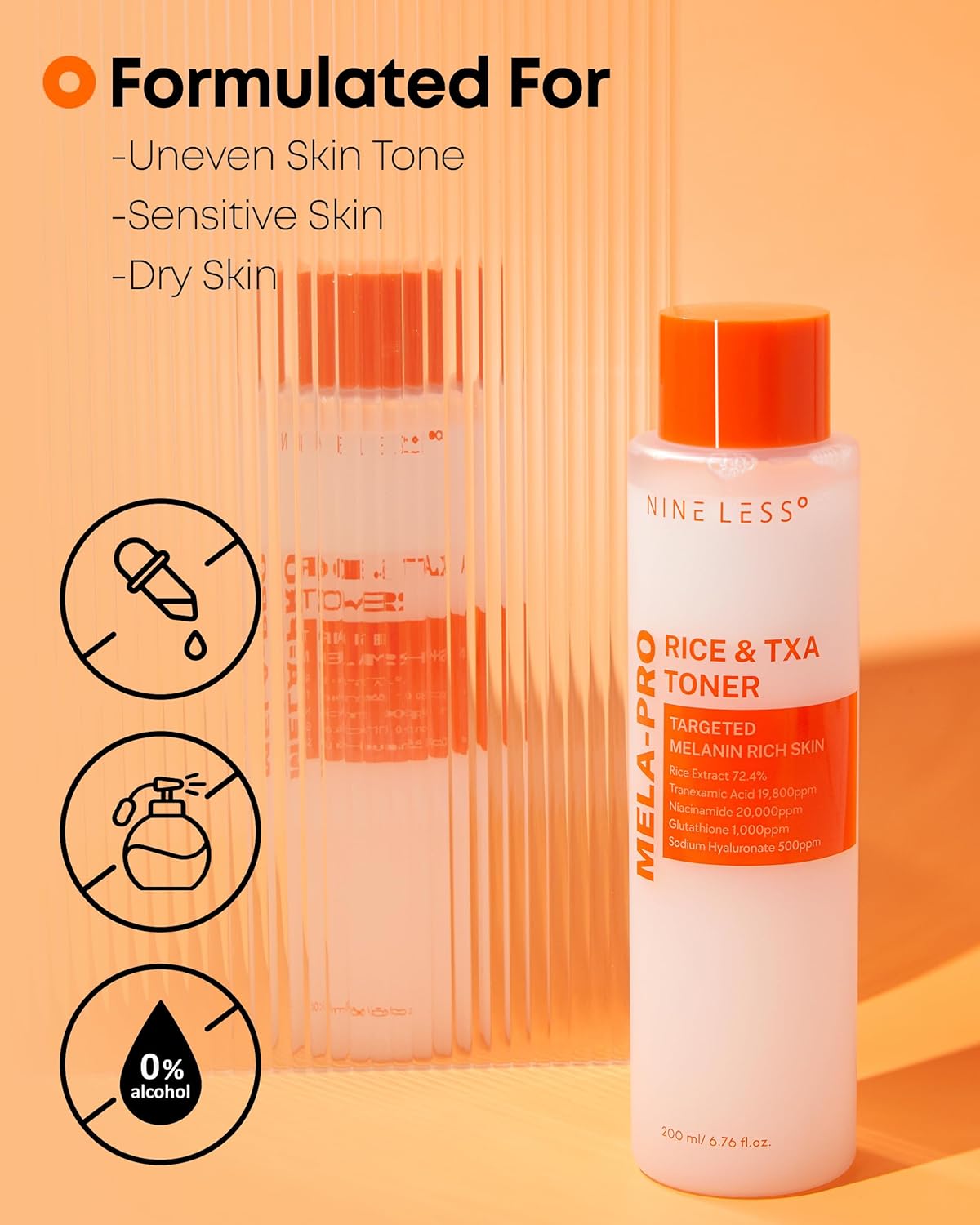 Mela-Pro Rice & TXA Toner by Nine Less – koreancosmetic.cy